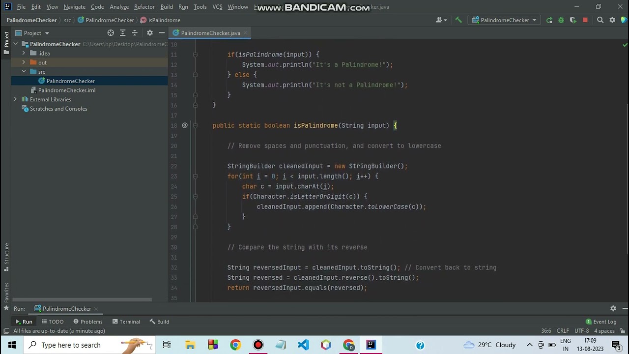Palindrome Checker using Java | With GitHub Repo | Source Code | Java Projects | Mini Projects