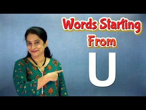 Words Starting with U | Flash Cards Words Starting From u | Learn English Words | Pebbles Learning