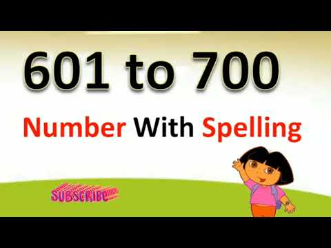 601 to 700 || 601 to 700 Number with spelling ||601 to 700 Numbe name