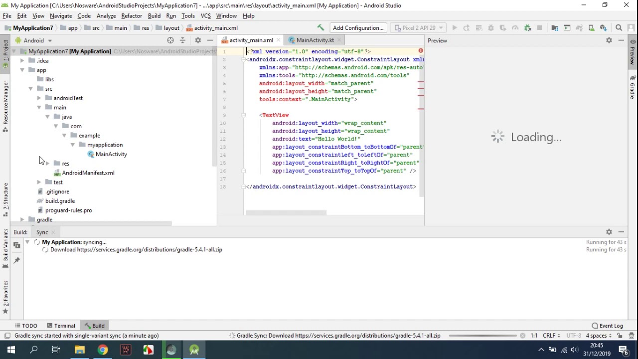 Solve Android Studio Infinite Load