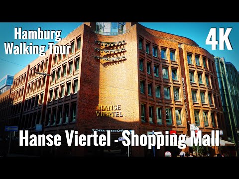 Hanse Viertel - Shopping Mall 4K 60 - Hamburg Walking Tour