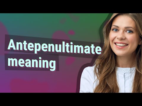 Antepenultimate | meaning of Antepenultimate