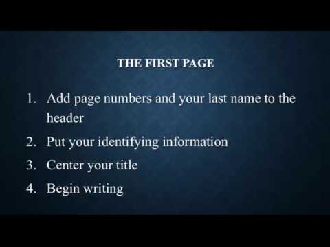 MLA Basics for SYG 2000