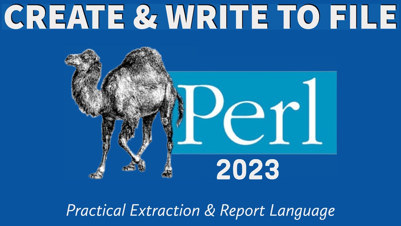 Perl Programming - Create TXT File & Write 2023
