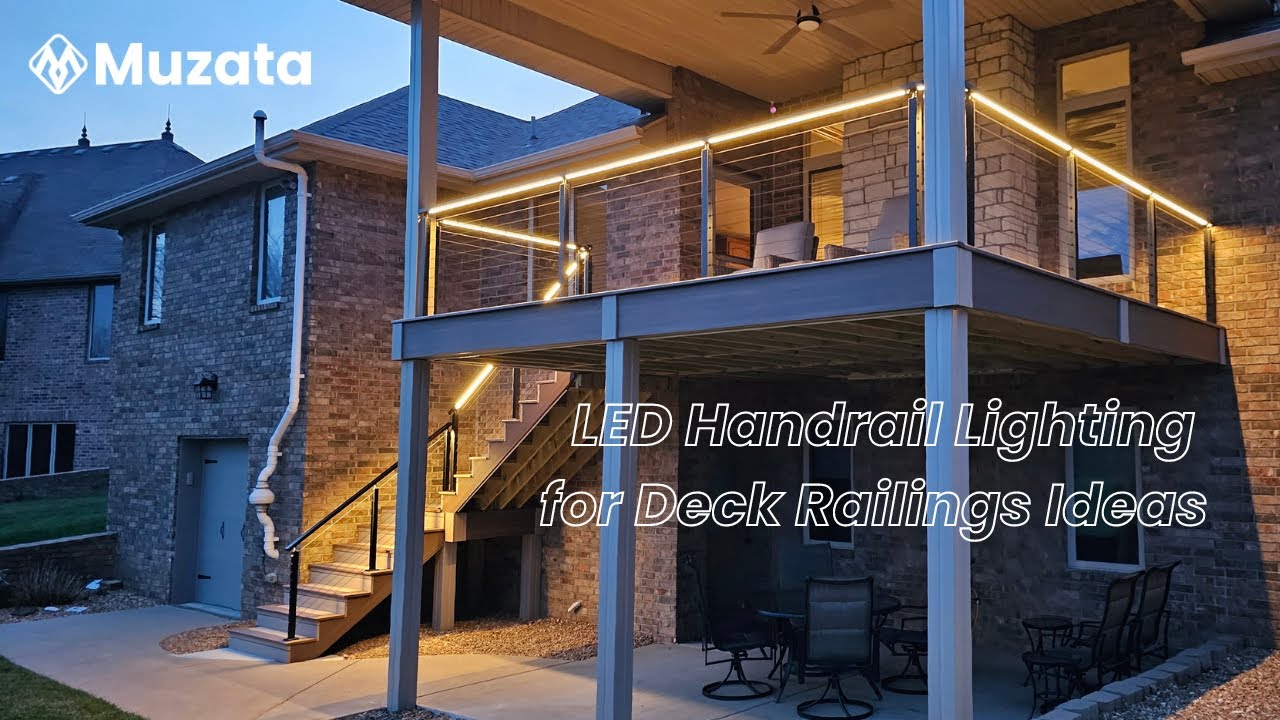 LED Handrail Lighting for Deck Railings Ideas | Muzata railing system