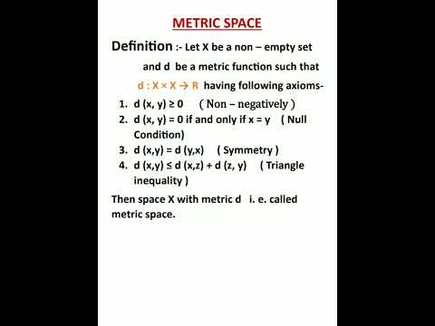 Definition of metric space || Mathematics || Metric space || #explore #foryou #viral #like