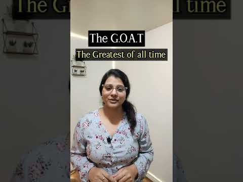 English Slang - The GOAT 🐐| Meaning in Hindi | Sachin Tendulkar is the GOAT |#shorts