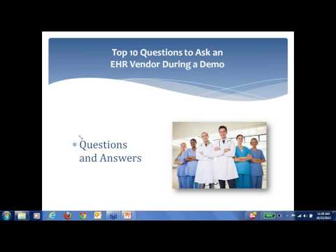 Top 10 Questions to Ask an EHR Vendor During a Demo