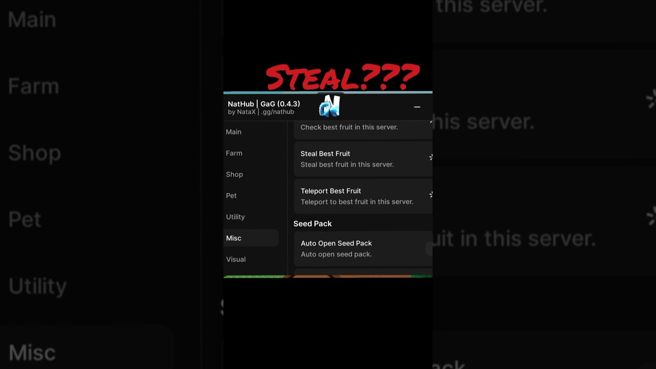 Grow a Garden steal script☠️🤑#roblox #fypage #fypシ゚viral #fypyoutube #growagarden #script #shorts