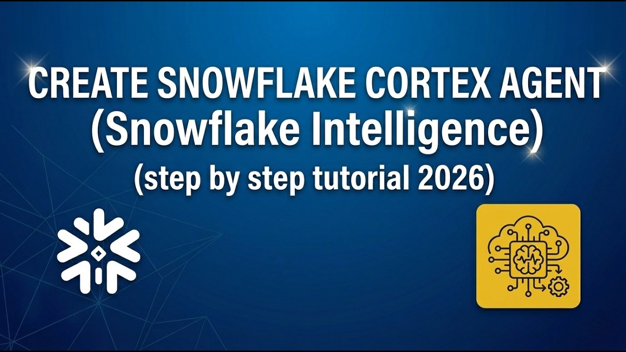 How to Create Snowflake Cortex Agents 🤖 in 2026 from Snowsight UI in 8 mins | Agentic AI/ML tutorial