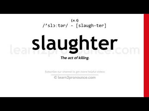Pronunciation of Slaughter | Definition of Slaughter