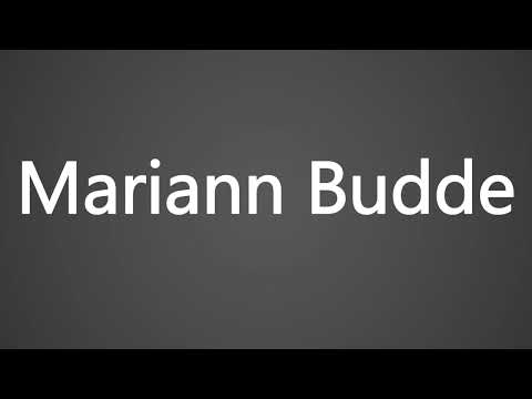 How to Pronounce Mariann Budde