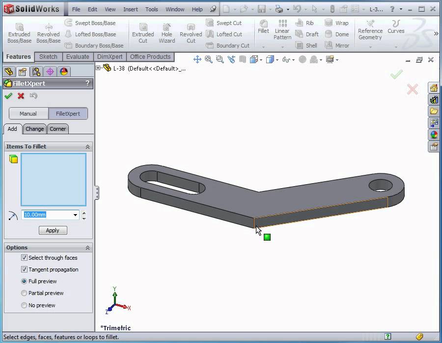 SolidWorks Tutorial - beginner exercise - how to create a bracket