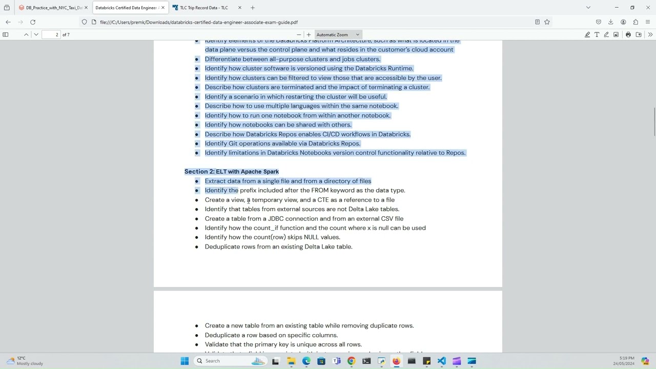 Databricks Data Engineer Associate Certificate Working Sheet Following Exam Guide