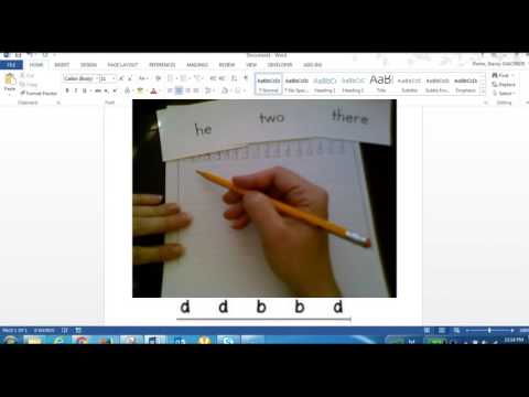 Handwriting 28:2 b and d and sight words