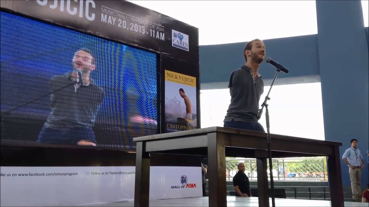 Nick Vujicic gives inspiring message to PWDs at SM Mall of Asia