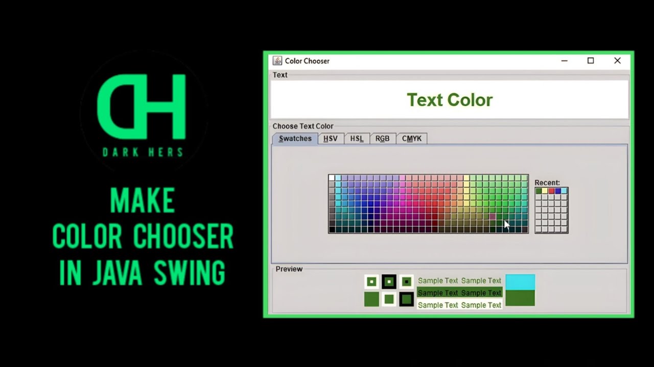 Make Color Chooser in Java Swing