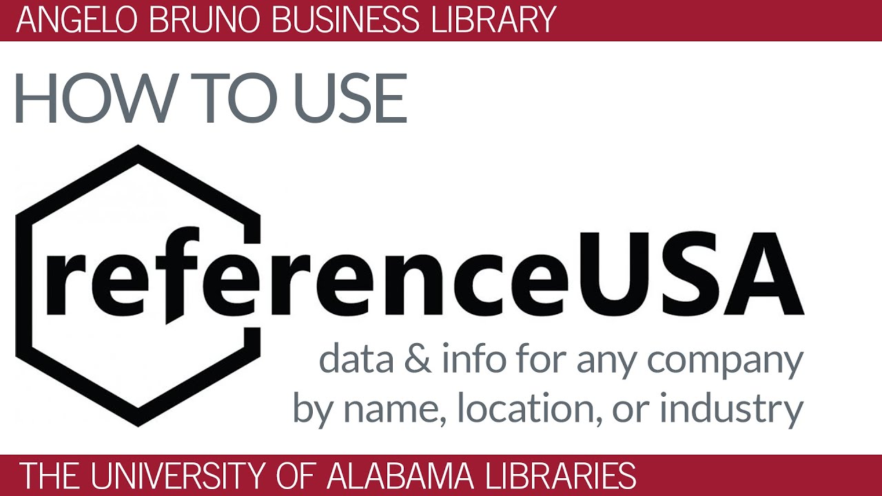How to use ReferenceUSA