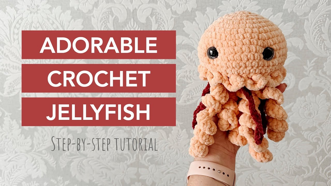 EASY NO SEW Crochet Jellyfish Tutorial✨FREE Amigurumi Pattern for Beginners!