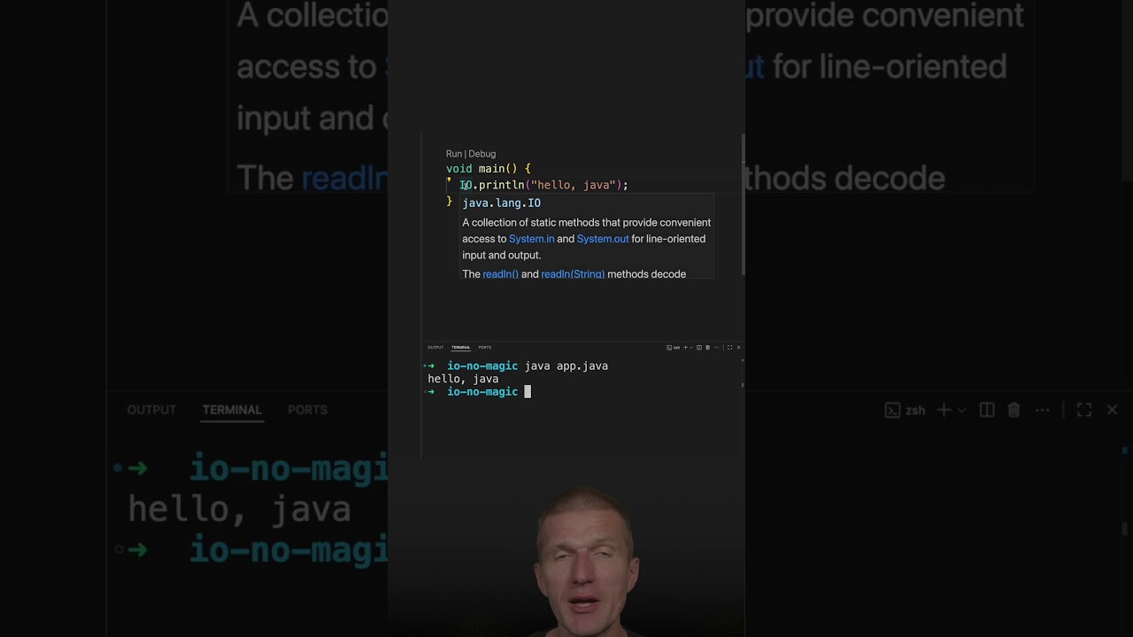 IO.println ...And There Is No Magic #java #shorts #coding #airhacks