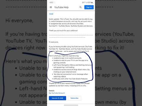 unable to switch between account in youtube | can't switch account | youtube problem