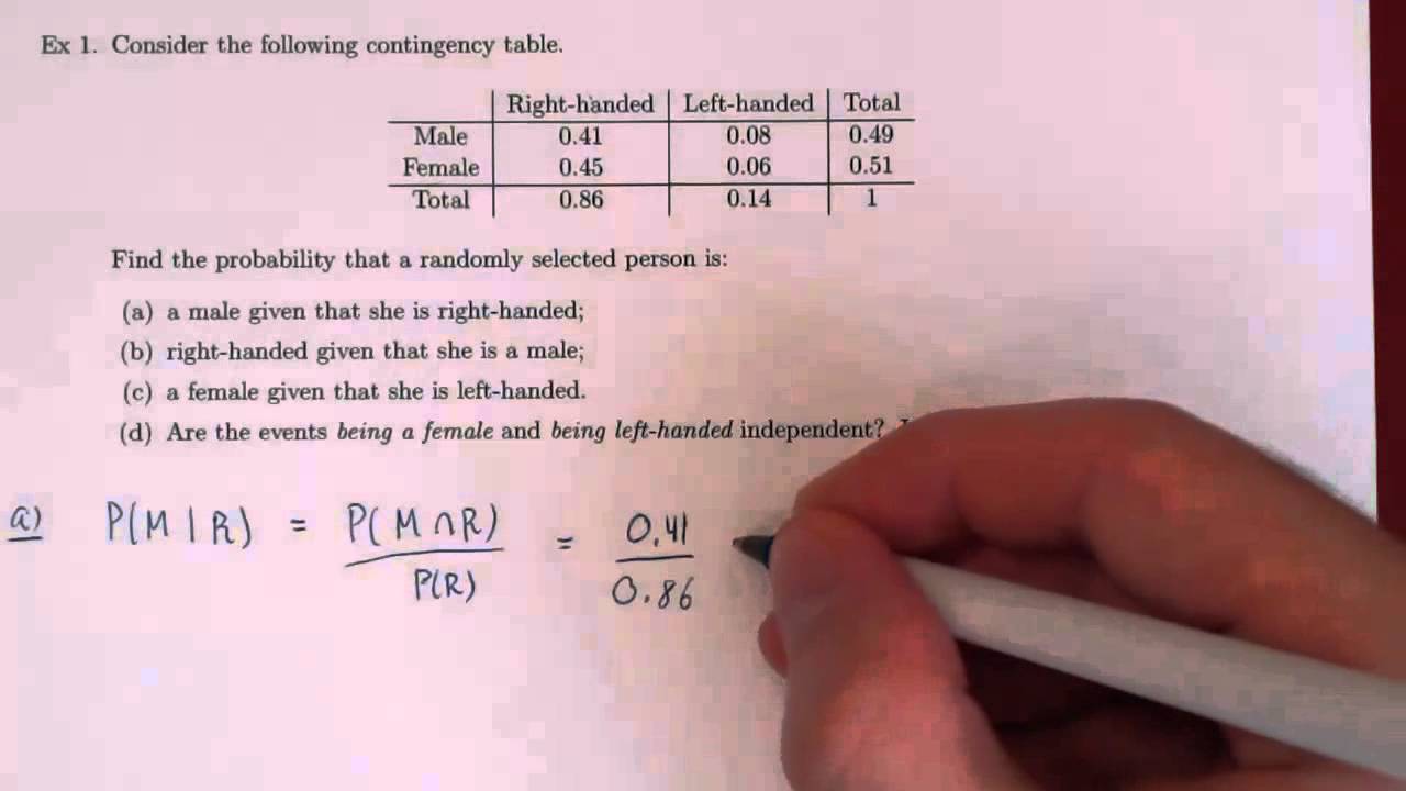 Conditional Probability - Example 1