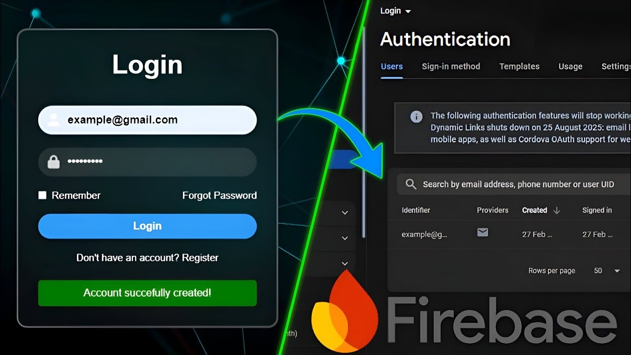 Connect Login Form to Firebase Authentication | HTML, CSS & JavaScript