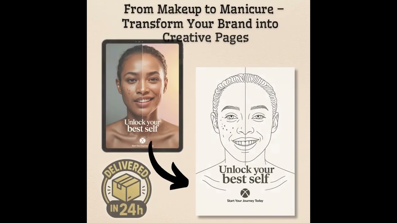 I turn your PHOTOS into COLORING PAGES! #fathersday