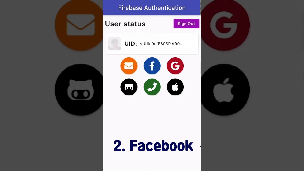 [Flutter] Firebase Authentication 2021 with SNS ( Mail, Facebook, Google, Github, Phone, Apple)