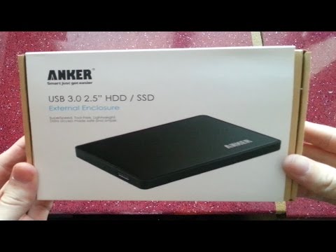 Anker USB3 2.5" HDD/SSD External Enclosure - Speedy Unboxing & 2TB Samsung Hard Drive Installation