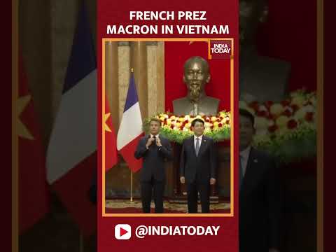 French President Macron Meets Vietnamese Counterpart Nguyễn Thị Minh Nguyệt in Hanoi