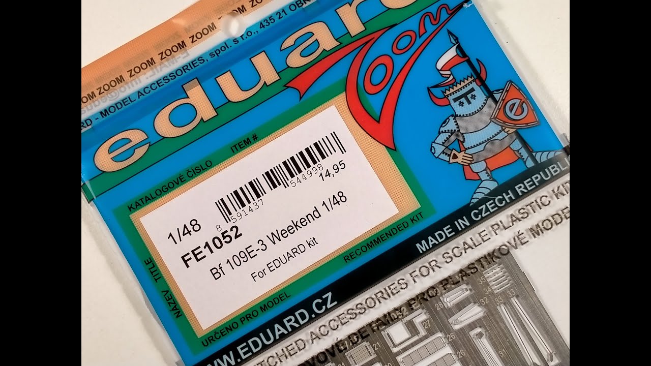 Eduard Bf109 E-3 color photo-etched accessories for Weekend Edition FE1052 1/48 - Review