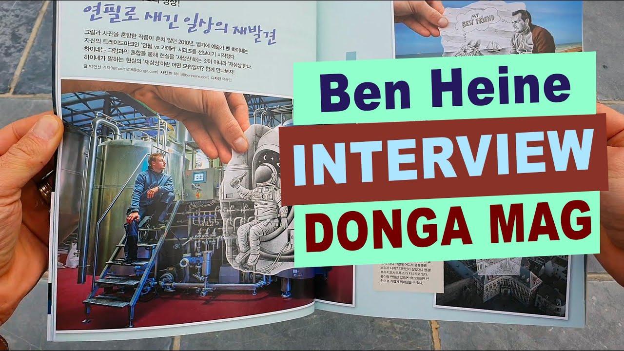 Printed interview of Ben Heine Art and Pencil Vs Camera in South Korean magazine Donga Science