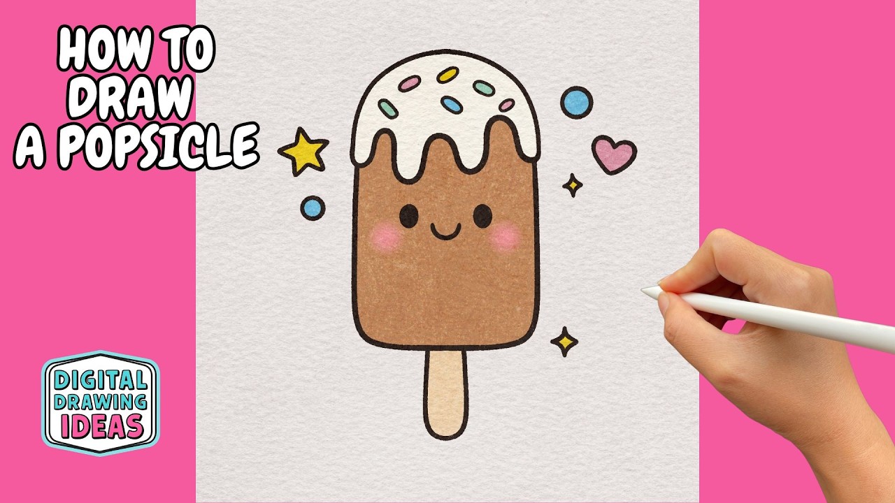 How to Draw a Popsicle Step by Step | Cute Drawing Tutorial