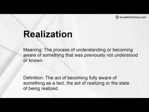 Realization Meaning