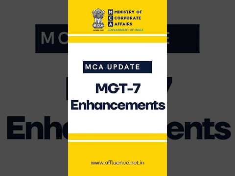 MCA Update MGT 7 Enhancements #mca #mgt7 #compliance #mcaupdate #annualreturn #legalcompliance