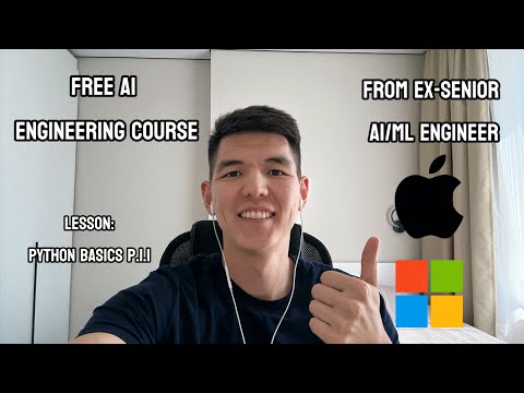 Free AI/ML Engineering course - Python variables & types