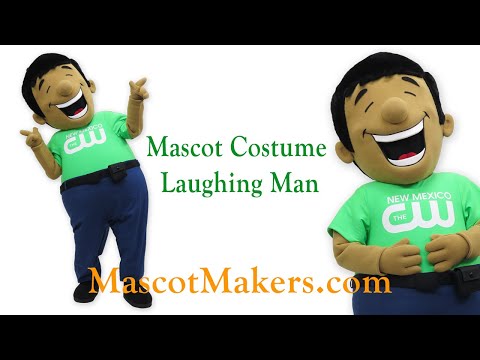 Laughing Man Mascot Costume for KWBQ TV, NM | Mascot Makers - Custom ...