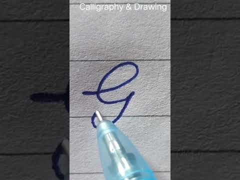 How to Write G Alphabet in Cursive Writing with Pencil