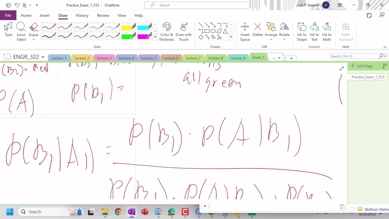 Practice Exam Problem 1 F23
