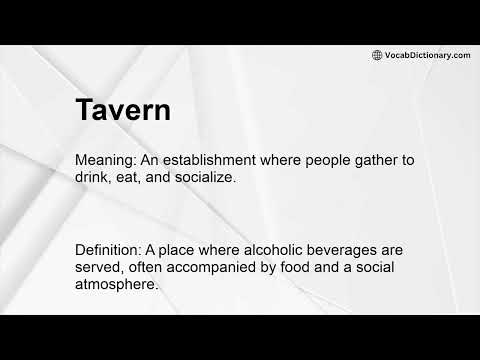 Tavern Meaning