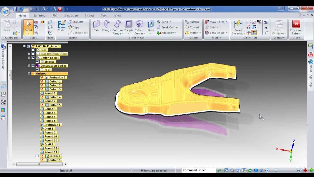 Solid Edge ST6 Sheet Metal Enhancements