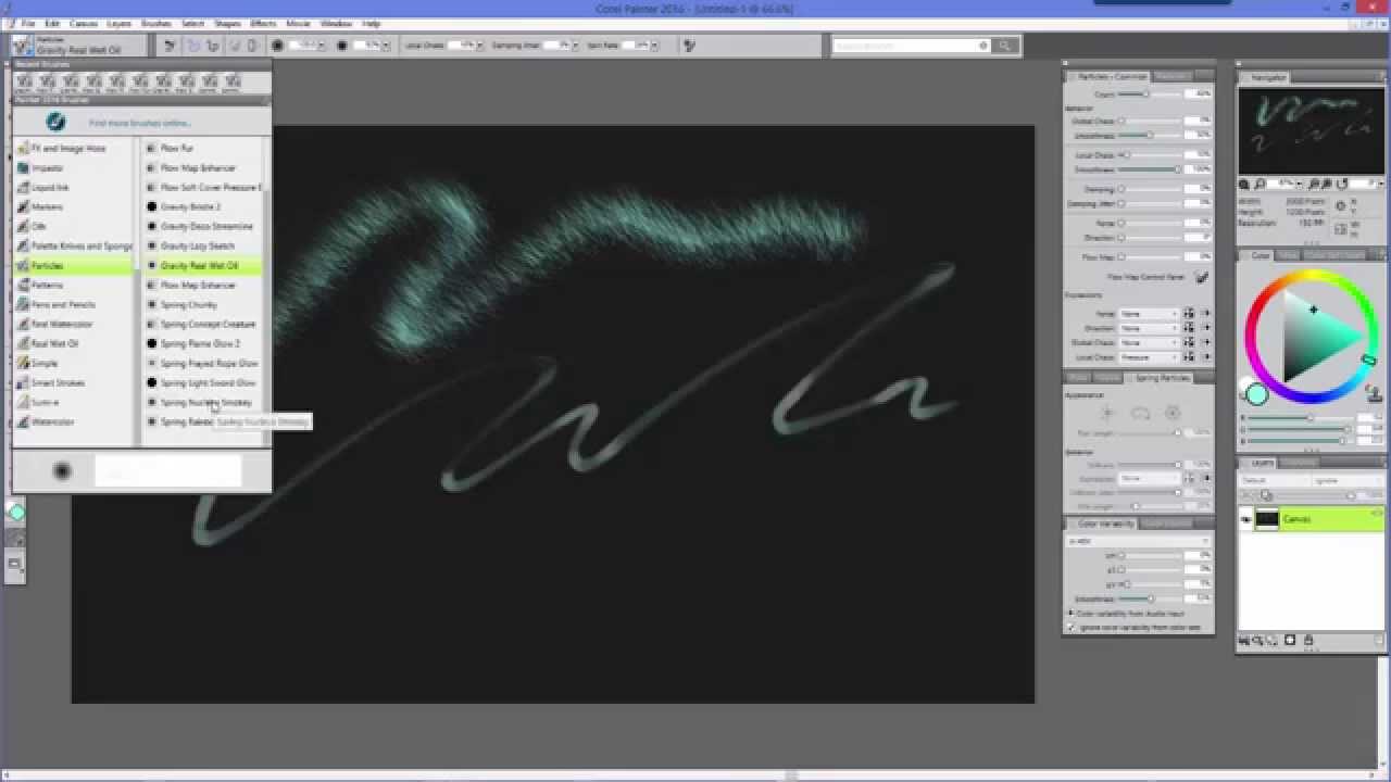Physics Inspired Particle Brushes Tutorial