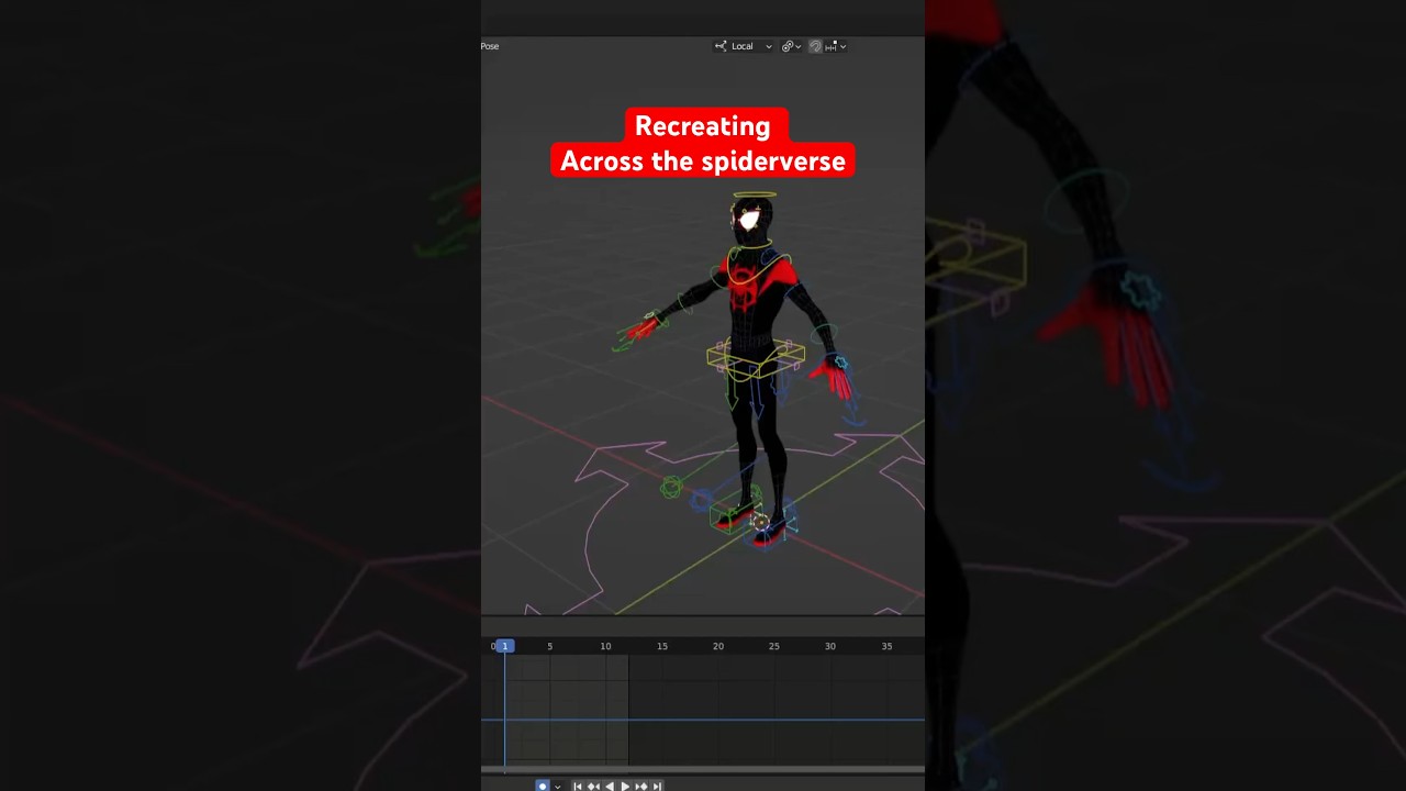 SIMPLE Way to Recreate the Spider-Verse #b3d #acrossthespiderverse #animationtutorial