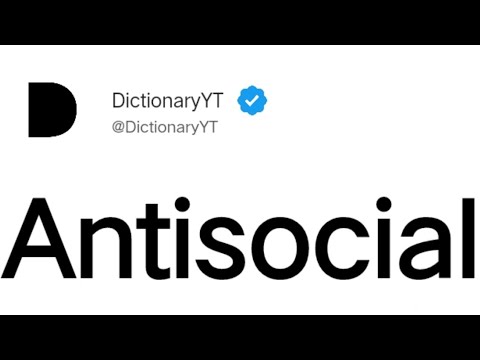 Antisocial Meaning in English