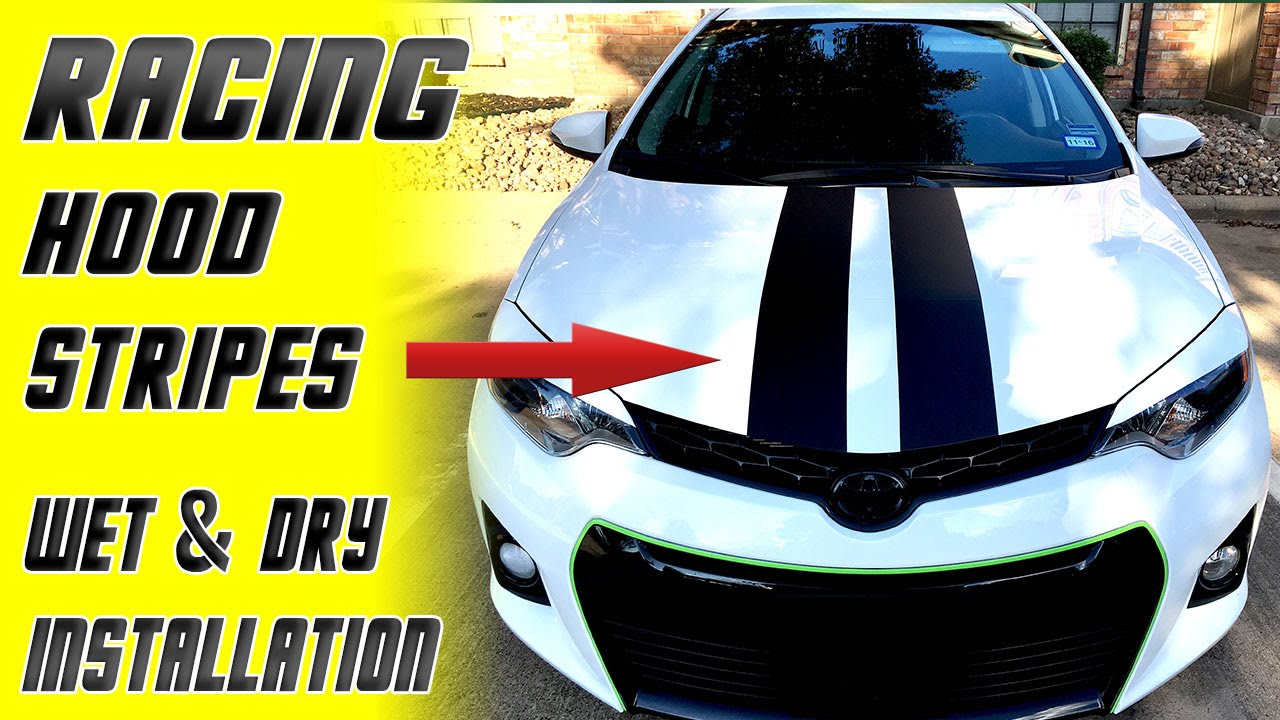 Racing Hood stripes Installation - wet & dry method