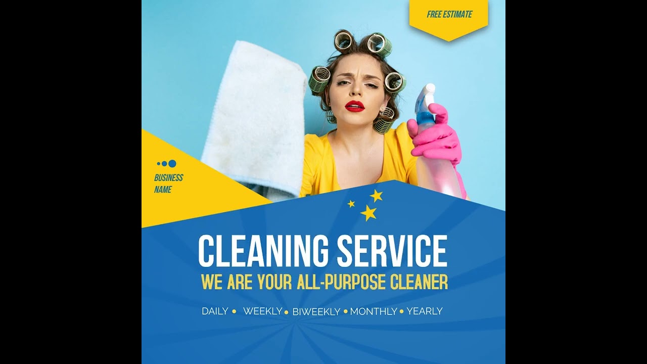Cleaning Service Template - editable Instagram Post MP4
