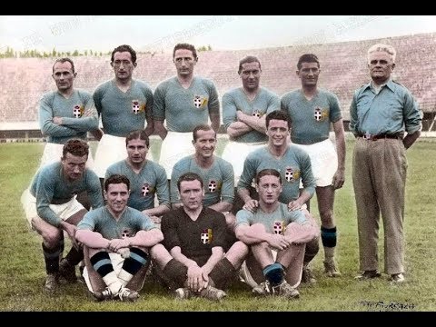1934 World Cup, all the t-shirts of the participating teams