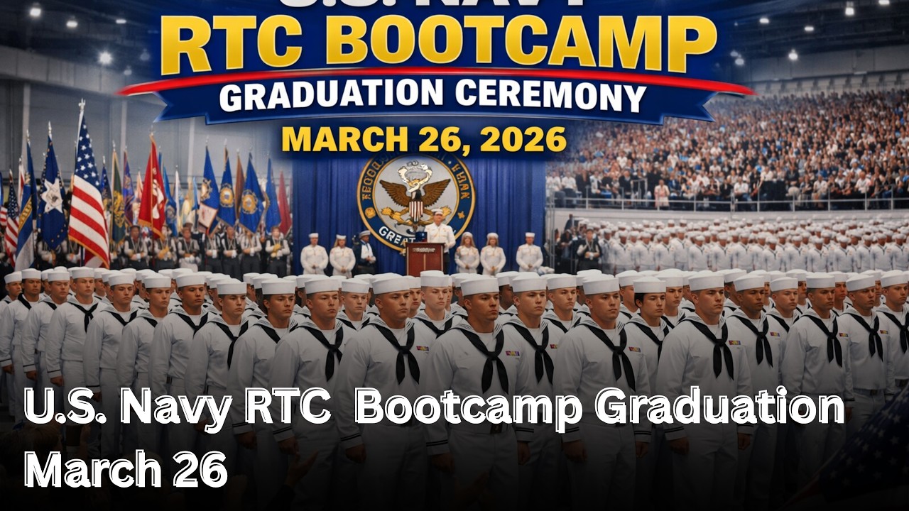 LIVE!! U.S. Navy RTC Bootcamp Graduation Ceremony March 26, 2026