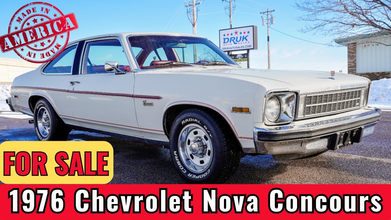 1976 Chevrolet Nova Concours * LOW MILE SURVIVOR * FOR SALE * $12,980  #usa #classiccars #cool